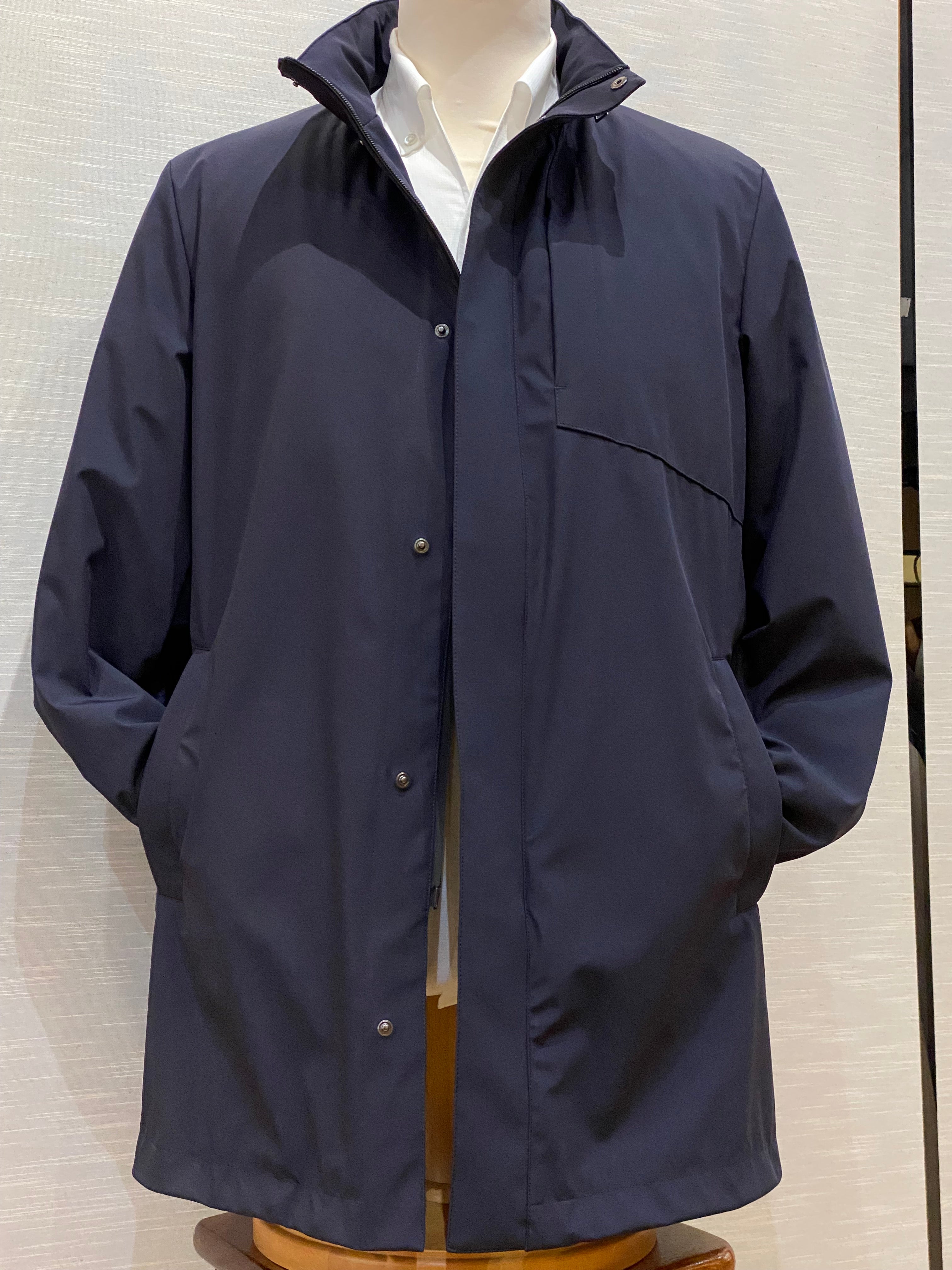 3/4 COAT ZIP OUT LINING NAVY 0021003-850 – Bruno Menswear